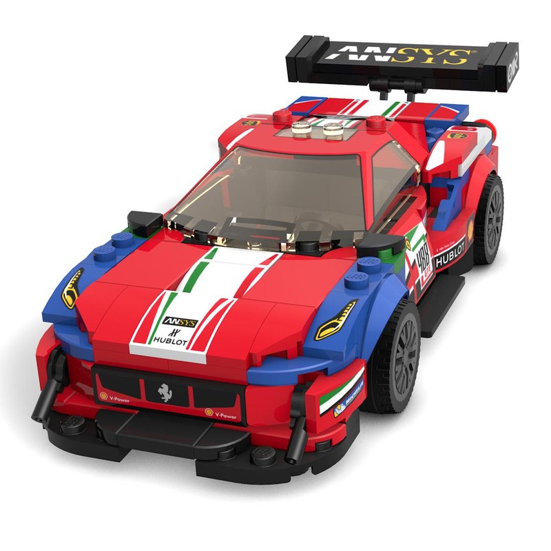 LEGO MOC Ferrari 488 GTE in 8 stude wide style by klara_mocs ...
