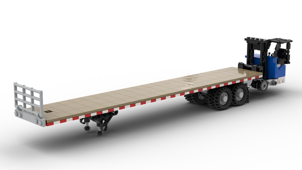 LEGO MOC Flatbed Trailer With Piggyback Forklift by Yellow.LXF ...