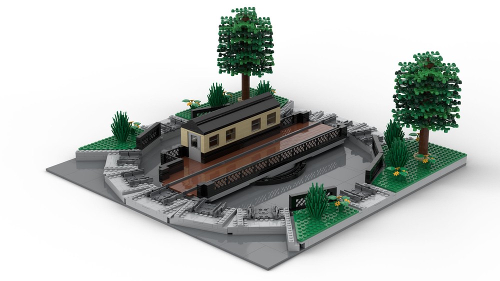 LEGO MOC Pont Tournant Ferroviaire Motorisé - Motorized Turntable ...