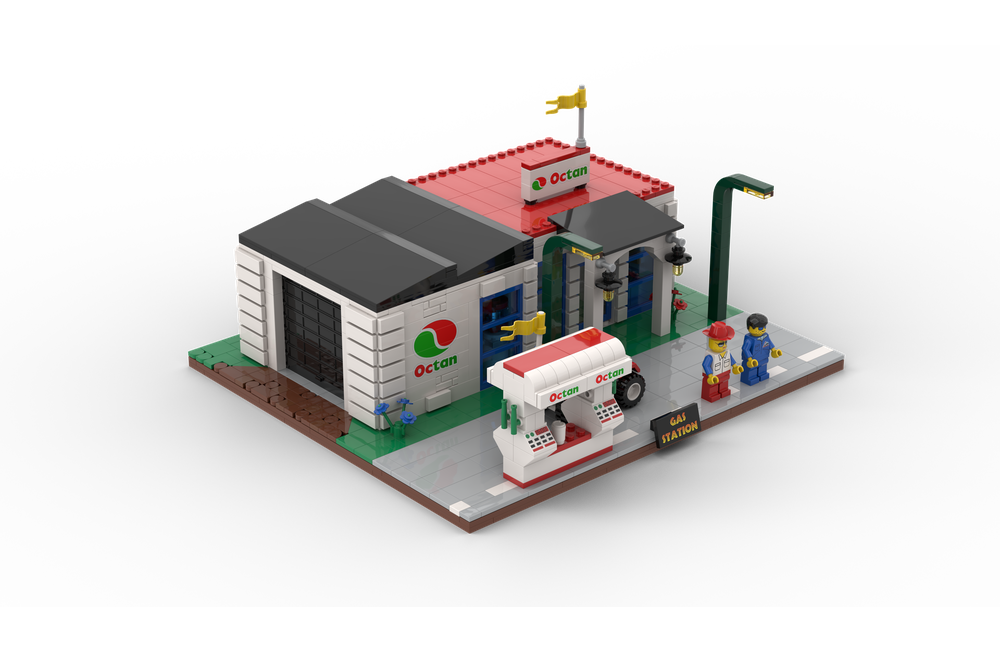 Lego Moc Modern Lego Island Gas Station By Jameraco Rebrickable