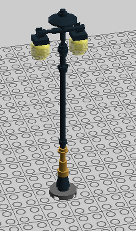 LEGO MOC Old Town Twin Lamp by Peppermint_M | Rebrickable - Build with LEGO