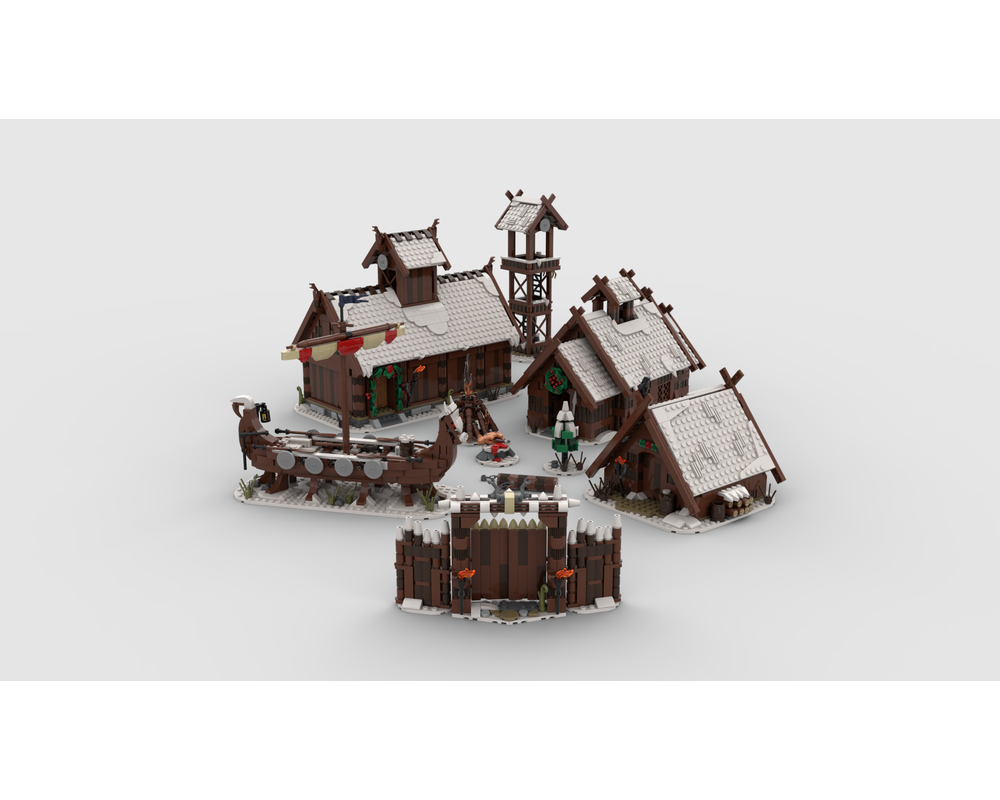 LEGO MOC Winter Viking Village by bricks_fan_uy | Rebrickable - Build ...