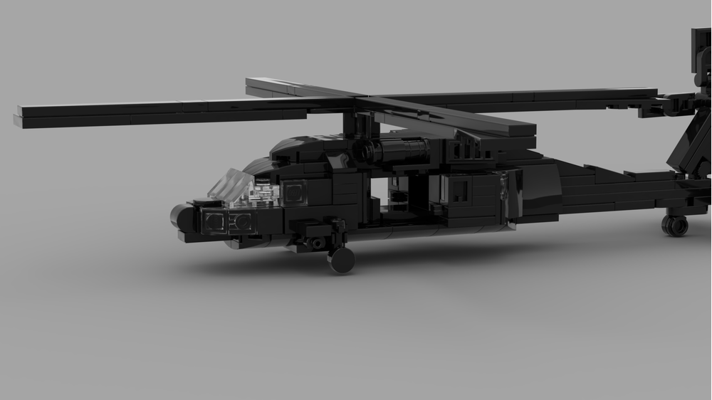 LEGO MOC UH-60 Utility Helicopter Black Hawk 1/72 (Black) by FlowerHUA ...