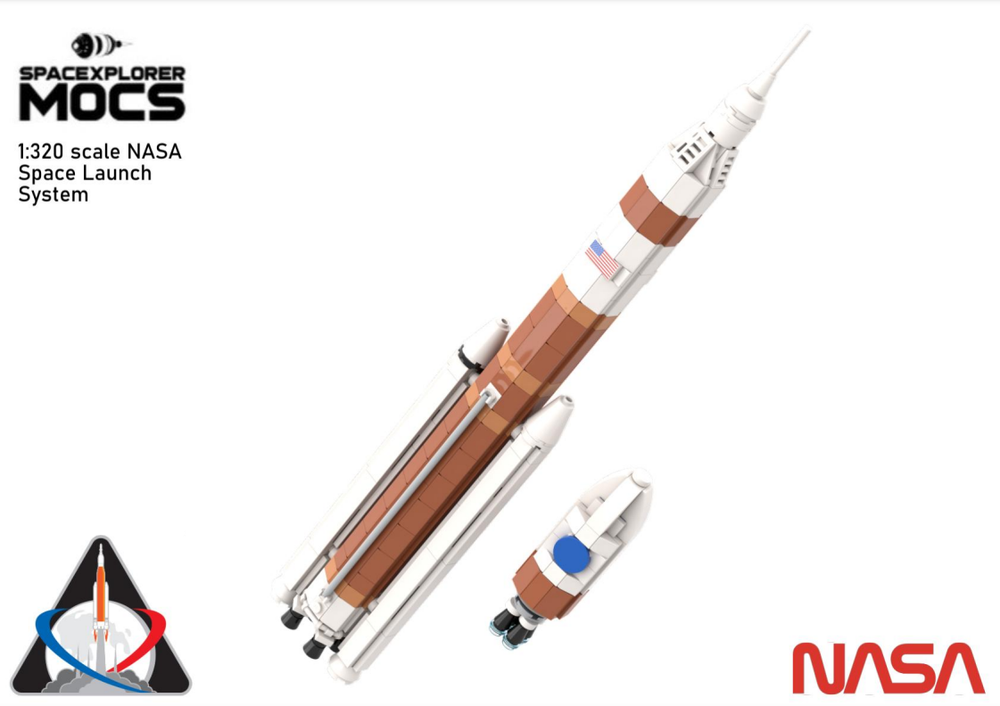 LEGO MOC 1:320 NASA Space Launch System Block 1B by SpaceXplorer MOCs | Rebrickable - Build with ...