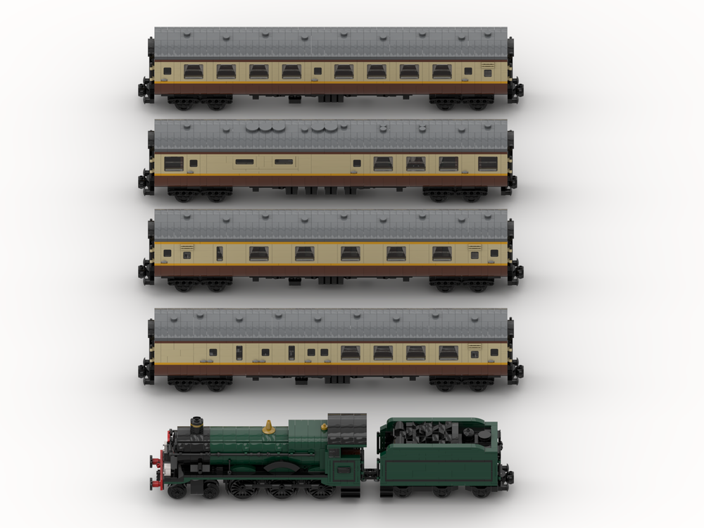 LEGO MOC Shakespeare Express "Kinlet Hall" Passenger Set (Moc-Pack) (8w ...