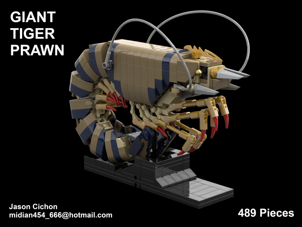 LEGO MOC Giant Tiger Prawn by midian454 | Rebrickable - Build with LEGO