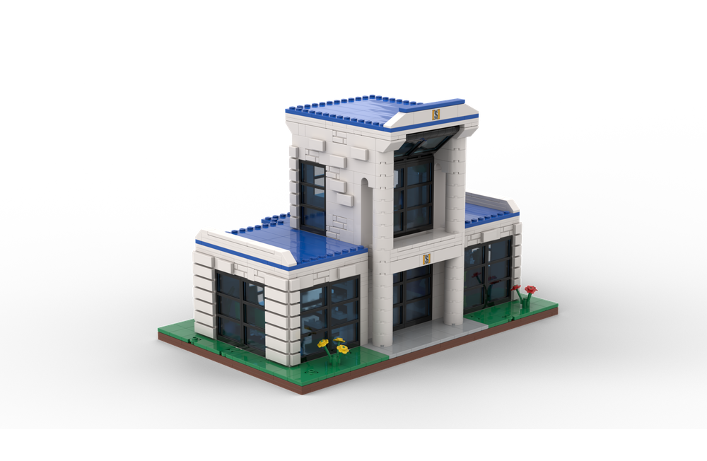 Lego Moc Modern Lego Island Bank By Jameraco Rebrickable Build