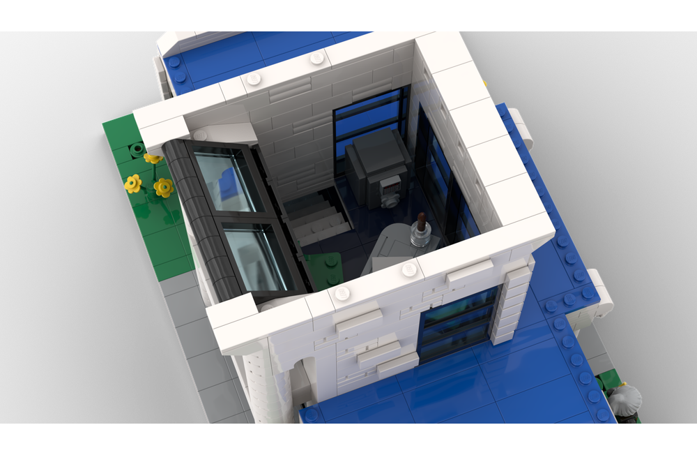 Lego Moc Modern Lego Island Bank By Jameraco Rebrickable Build
