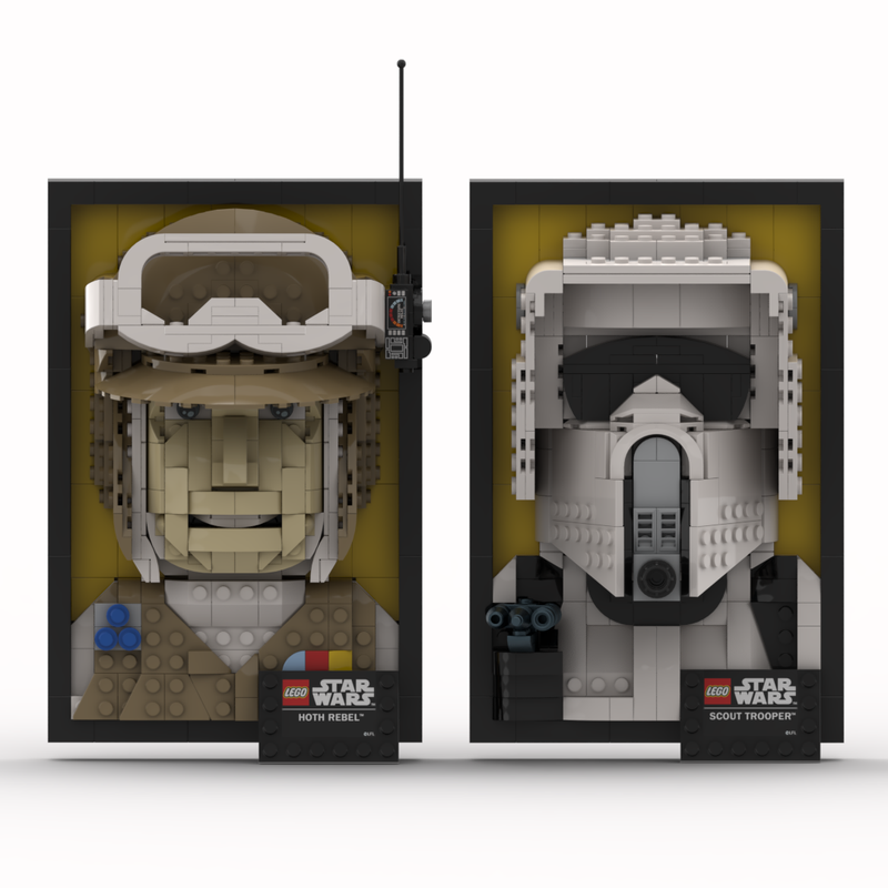 LEGO MOC Star Wars 3D Frames - Hoth Rebel and Scout Trooper by Albo ...
