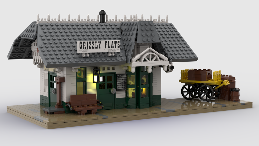LEGO MOC Grizzly Flats Station by Mantis_Toboggan | Rebrickable - Build ...