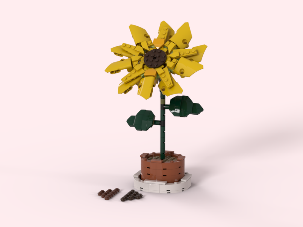 LEGO MOC Sunflower by TheDeltaBuilder | Rebrickable - Build with LEGO
