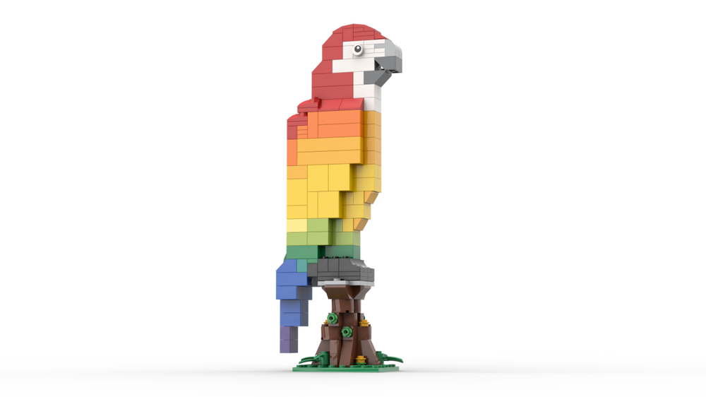 LEGO MOC 11021 Rainbow parrot by Lenarex | Rebrickable - Build with LEGO