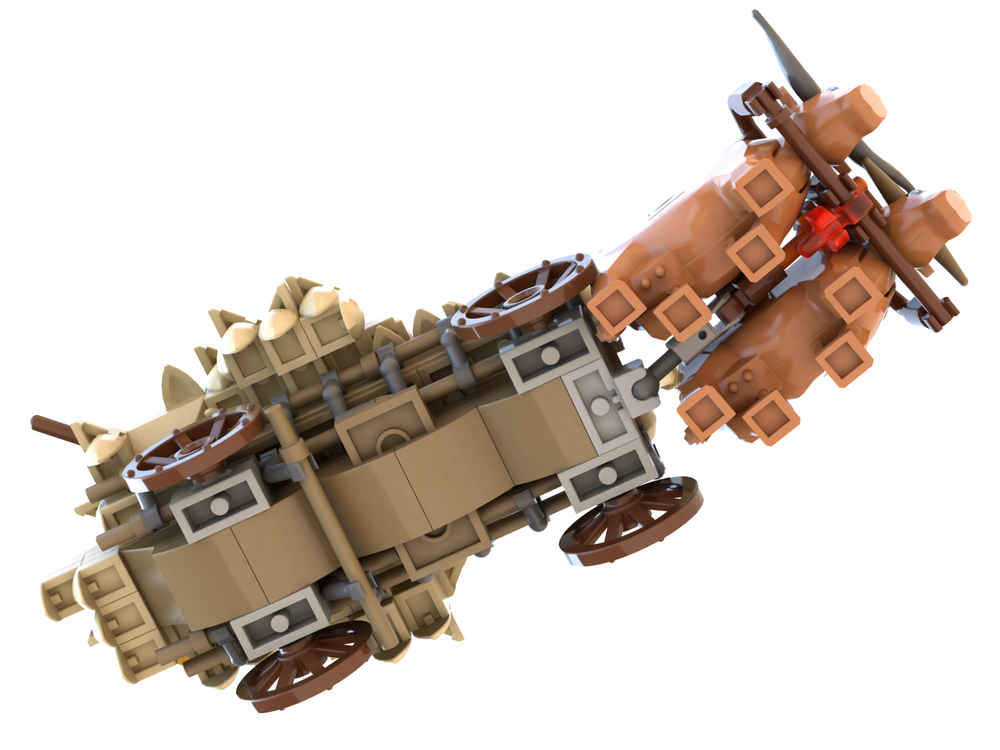 LEGO MOC-122827 Ox Cart with straw and passengers by cvi | Rebrickable ...