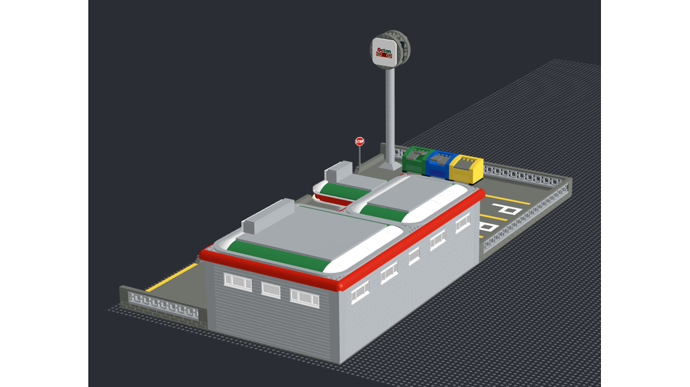 LEGO MOC Octan gas station by Il_Buta | Rebrickable - Build with LEGO