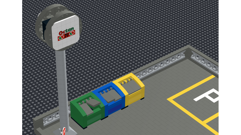 LEGO MOC Octan gas station by Il_Buta | Rebrickable - Build with LEGO