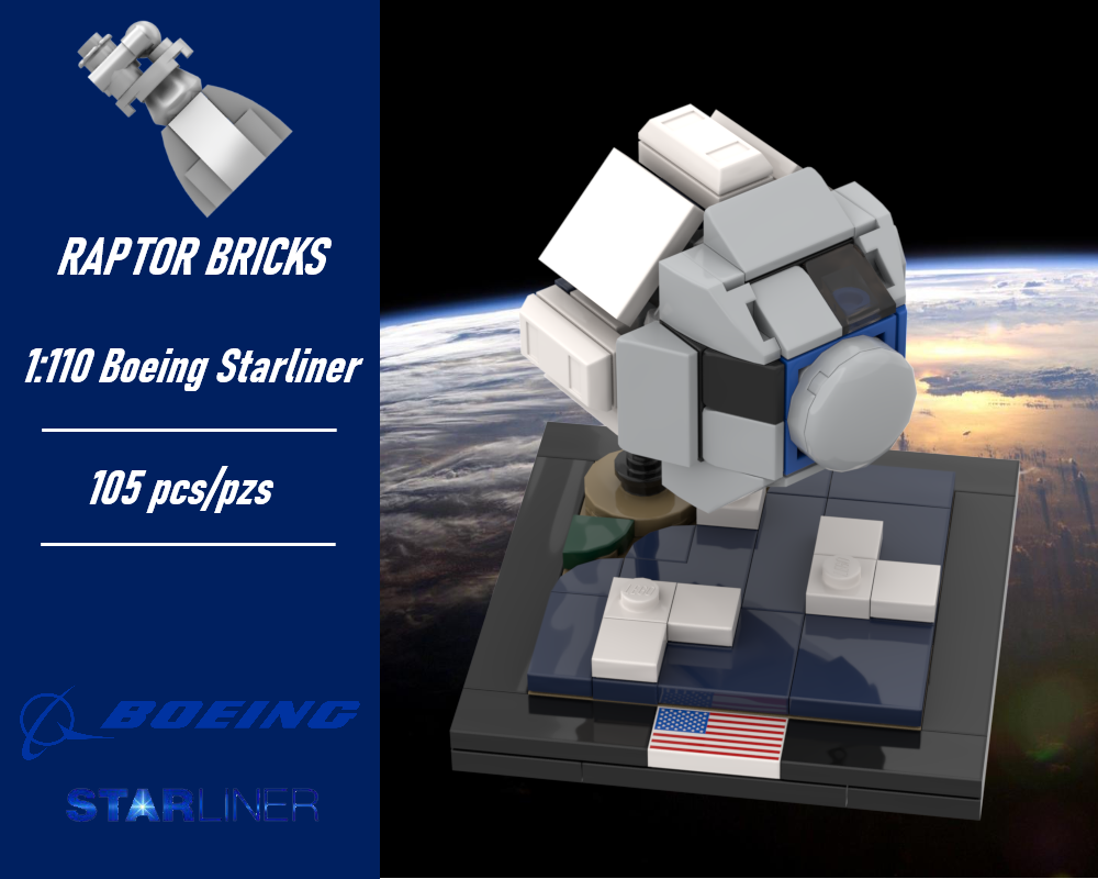 LEGO MOC 1:110 Scale Boeing Starliner by RAPTOR BRICKS | Rebrickable ...