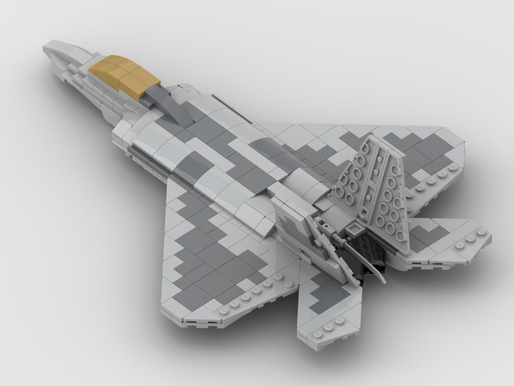 Lego Moc F 22 Raptor Mini Scale By Brickosaurus Rebrickable Build