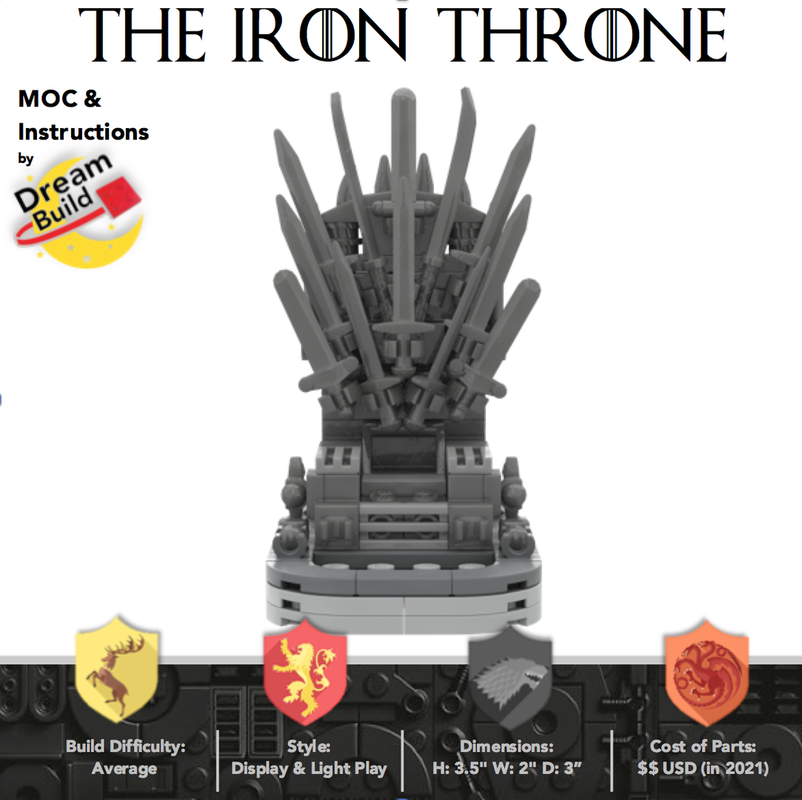 LEGO MOC Iron Throne from Game of Thrones by Dream Build Bricks ...