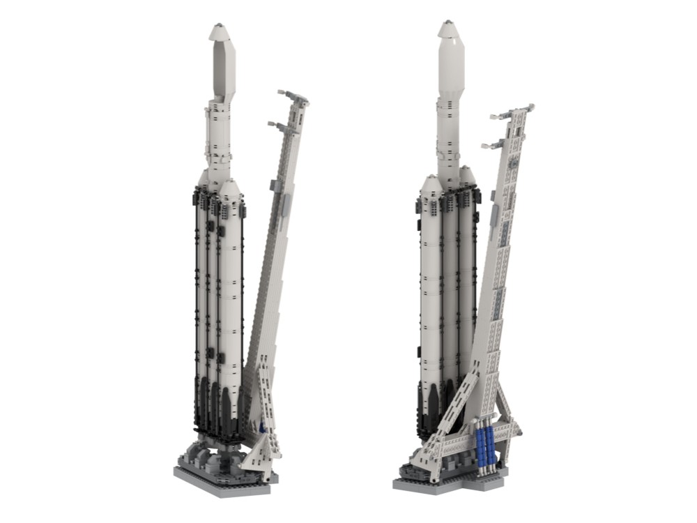 LEGO MOC SpaceX Falcon Heavy Transporter/Erector and Pad by sabi_wabi ...