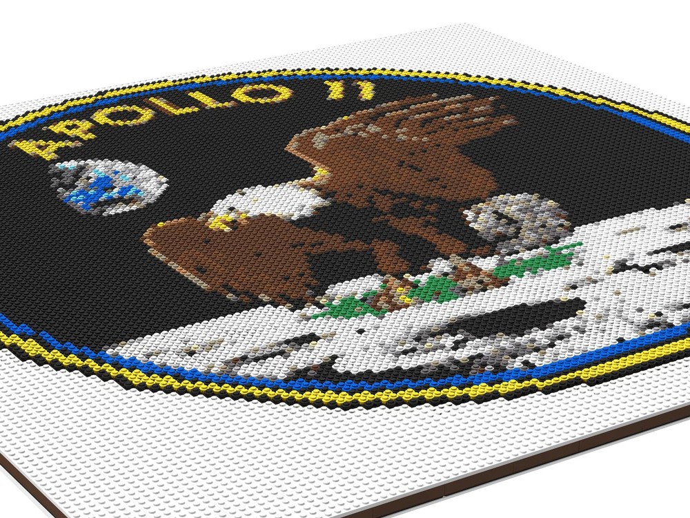 LEGO MOC Apollo 11 Patch Mosaic by hawkfan08 | Rebrickable - Build with ...