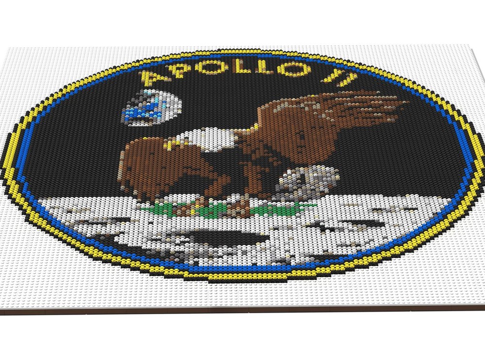 LEGO MOC Apollo 11 Patch Mosaic by hawkfan08 | Rebrickable - Build with ...