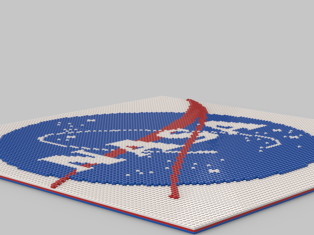 Lego Moc Nasa Logo By Hawkfan08 Rebrickable Build With Lego