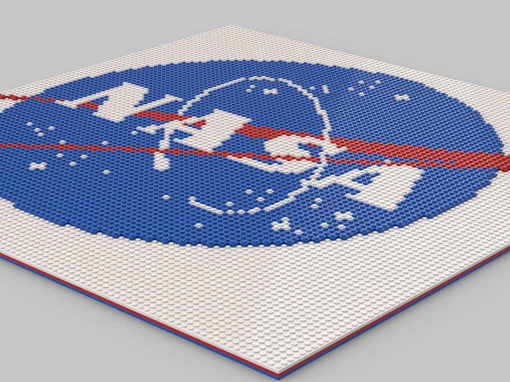 Lego Moc Nasa Logo By Hawkfan08 Rebrickable Build With Lego