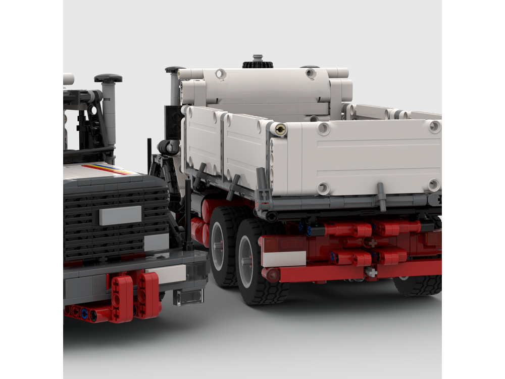 Lego Moc Iveco Magirus 330 30 Trilateral Tipper And Palfinger Epsilon