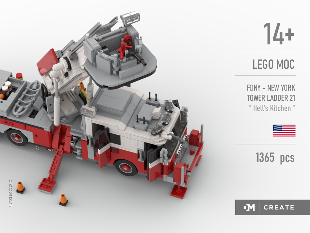 LEGO MOC FDNY - New York - Tower Ladder 21 Hell's Kitchen by DMcreate ...