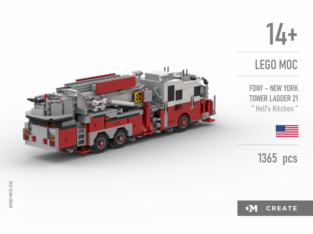 LEGO MOC FDNY - New York - Tower Ladder 21 Hell's Kitchen by DMcreate ...