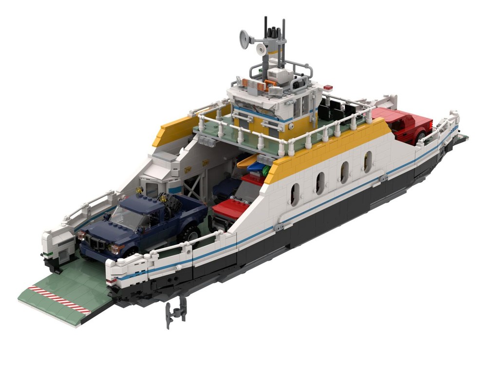 LEGO MOC Medium sized car ferry by jamesonk83 | Rebrickable - Build ...