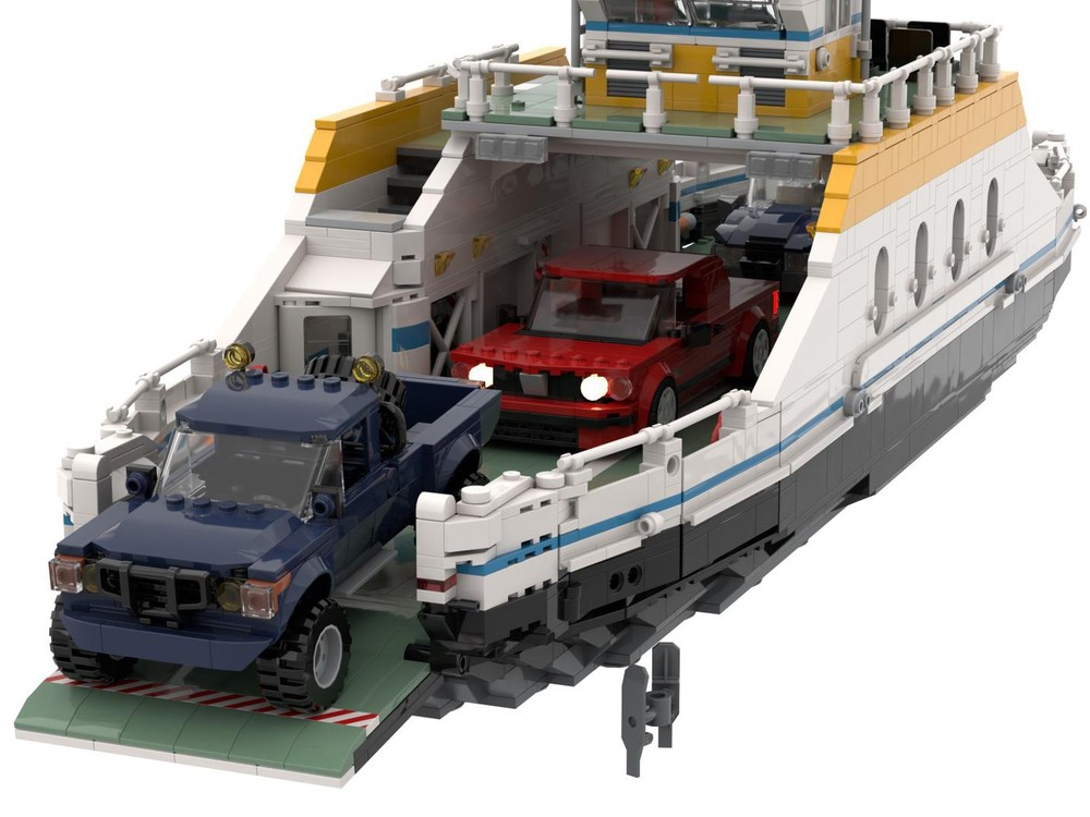 LEGO MOC Medium sized car ferry by jamesonk83 | Rebrickable - Build ...