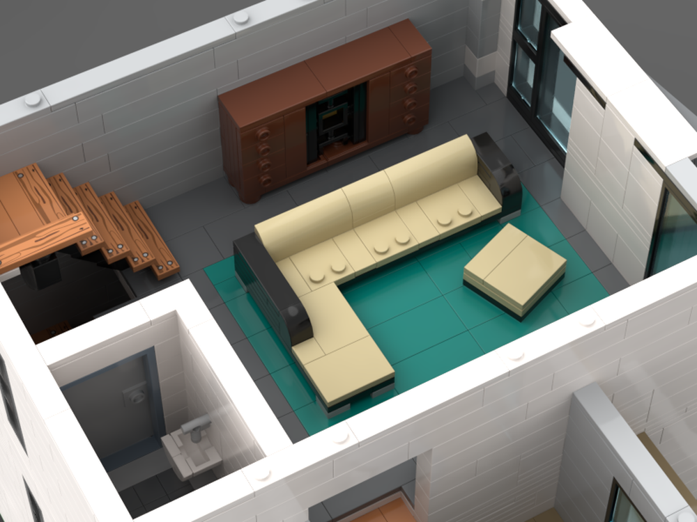 Lego Moc Modern Luxury Town House By Chricki Rebrickable Build With