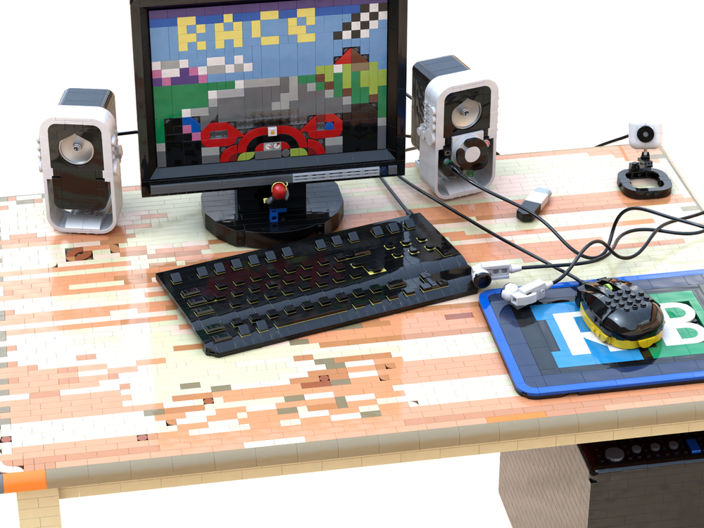 LEGO MOC Screen, table, mouse, speaker by cvi | Rebrickable - Build ...