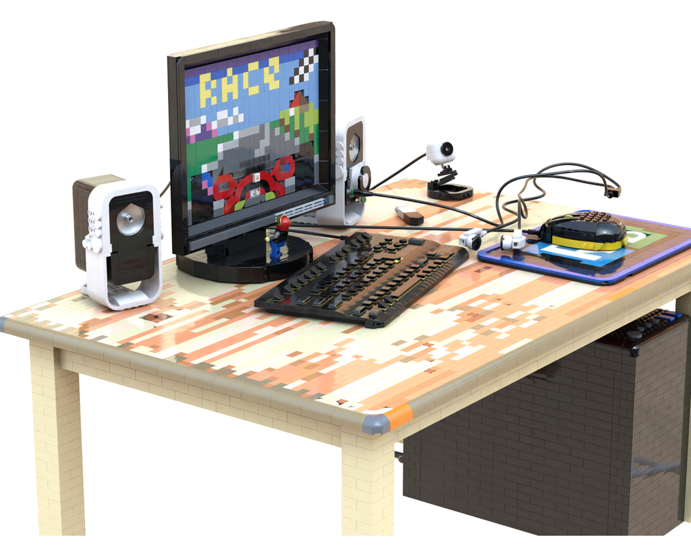 LEGO MOC Screen, table, mouse, speaker by cvi | Rebrickable - Build ...