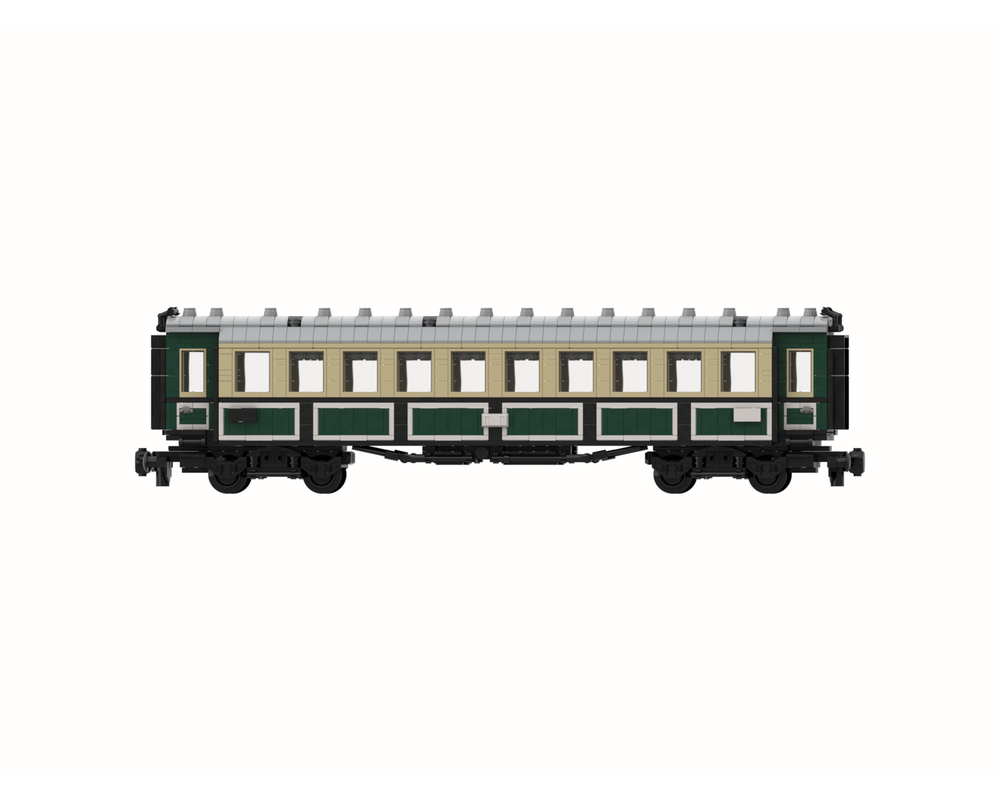 Lego Moc Bavarian Express Train 3rd Class Passenger Coach 8w By