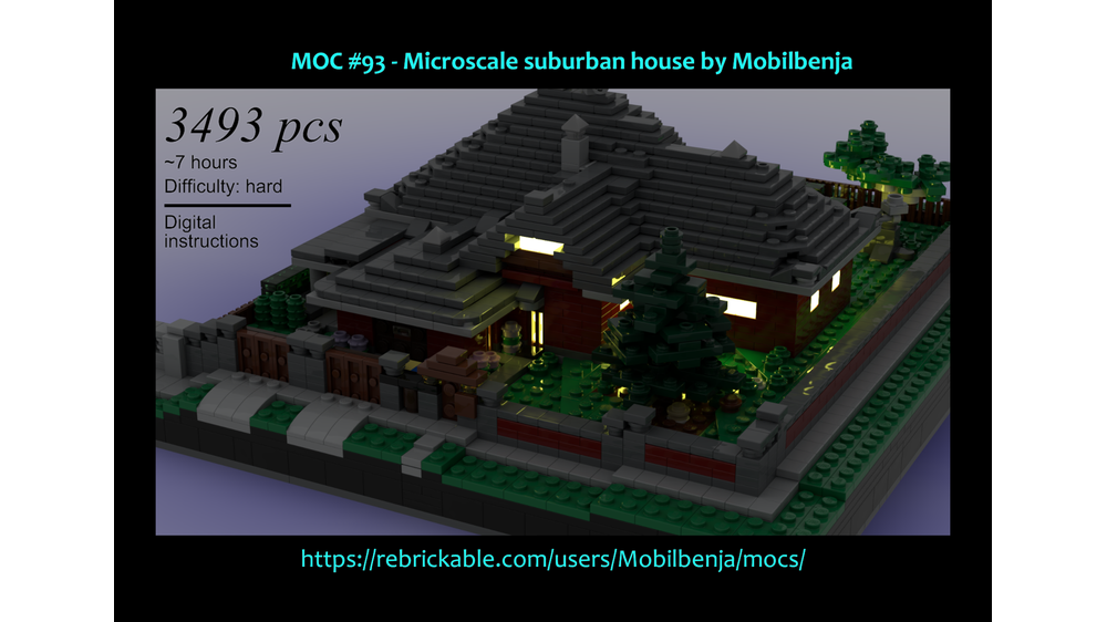 LEGO MOC Micro-scale suburban house by Mobilox Studios | Rebrickable ...