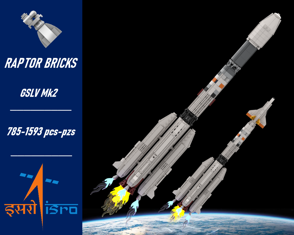 LEGO MOC 1:110 Scale GSLV Mark 2 by RAPTOR BRICKS | Rebrickable - Build with LEGO