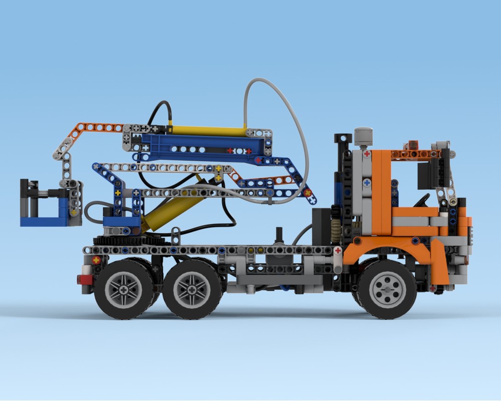 LEGO MOC Pneumatic Cherry Picker by BrickRandom | Rebrickable - Build ...