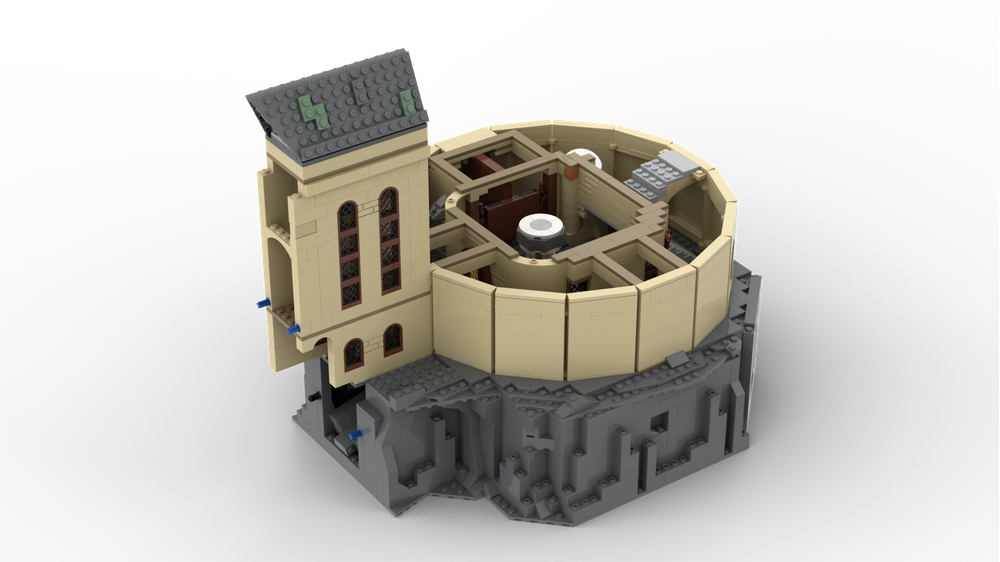 Lego Moc Large Round Tower Base Magic School Modular Mocs Part 5 By