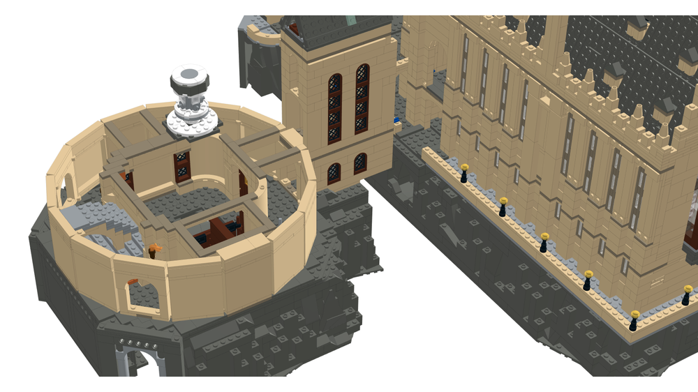 Lego Moc Large Round Tower Base Magic School Modular Mocs Part 5 By