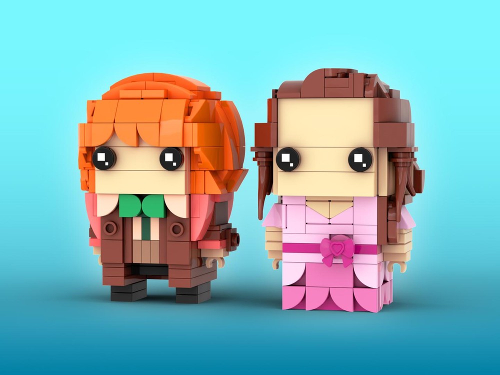 LEGO MOC Hermione & Ron, Yule Ball Brickheadz LEGO MOC - H. Potter and ...