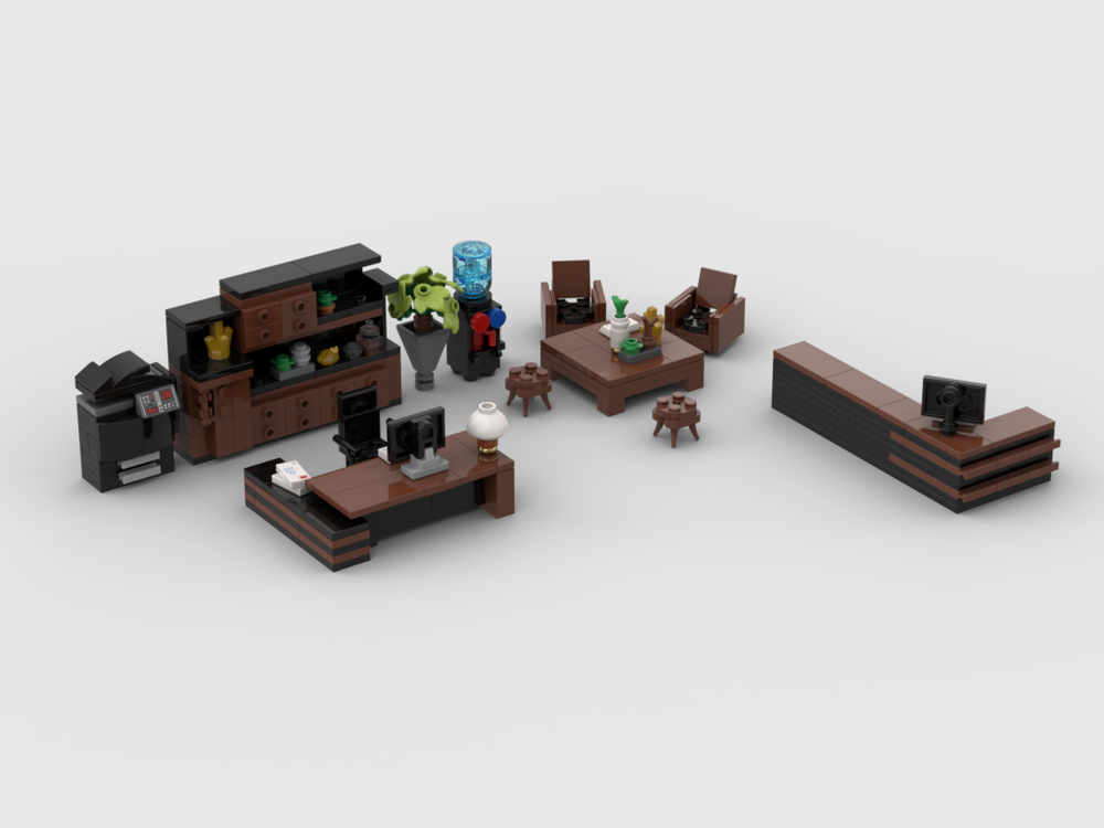 LEGO MOC Office wood style interior design by gabizon | Rebrickable ...