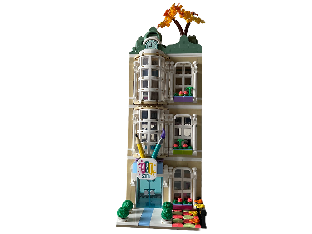 Lego Moc Art School Modular Alternate Build 2x 41711 By Re Bricked