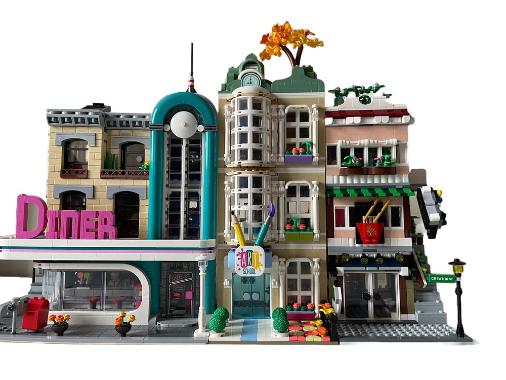 Lego Moc Art School Modular Alternate Build 2x 41711 By Re Bricked