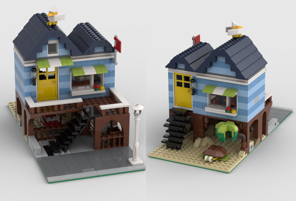 LEGO MOC Beachside Vacation Modular by KTBrickworks | Rebrickable ...