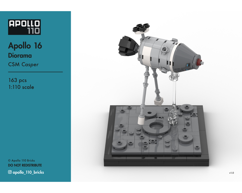 LEGO MOC Apollo 16 Diorama – CSM 'Casper' [1:110 scale] by Apollo_110 ...