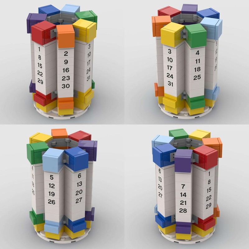 LEGO MOC Everyday is Awesome - Round Calendar by uminuo | Rebrickable ...
