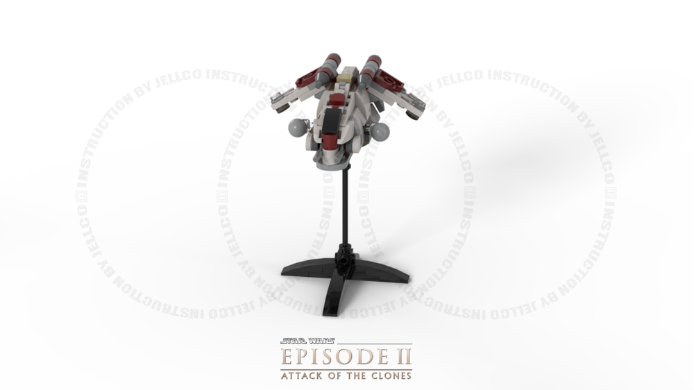 Lego Moc Ultramicro Size Laati Republic Gunship Episode Ii By Jellco