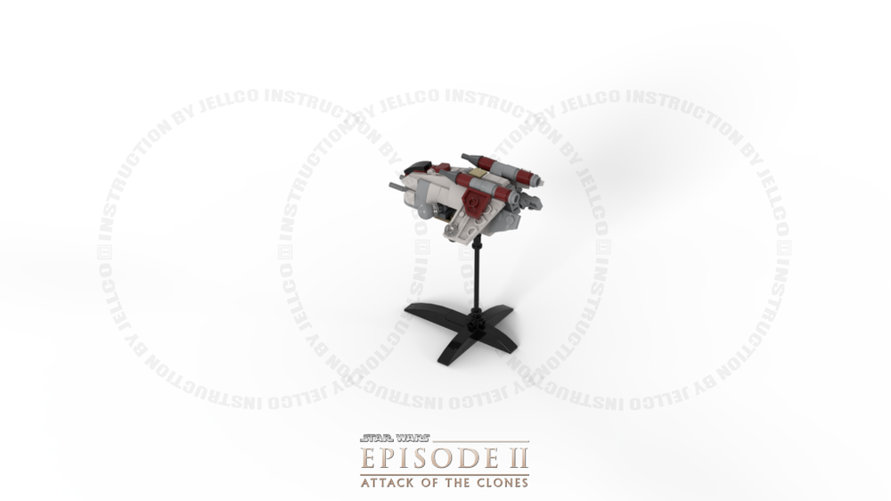 Lego Moc Ultramicro Size Laati Republic Gunship Episode Ii By Jellco